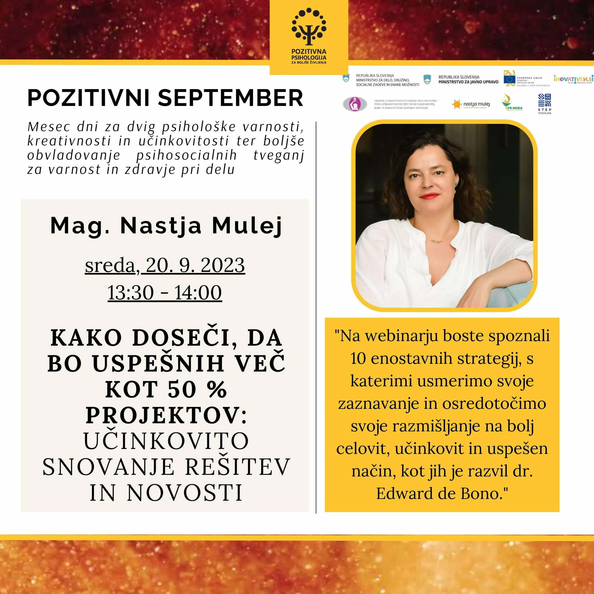 Pozitivni september 2023: Webinar 20. 9. 2023 - NASTJA MULEJ ...